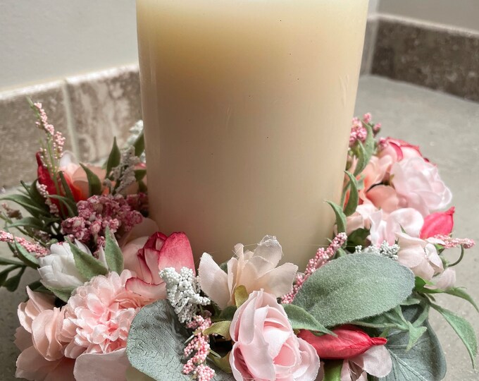 Spring Wildflower Candle Ring Spring Candle Ring Wildflower Candle Ring ...