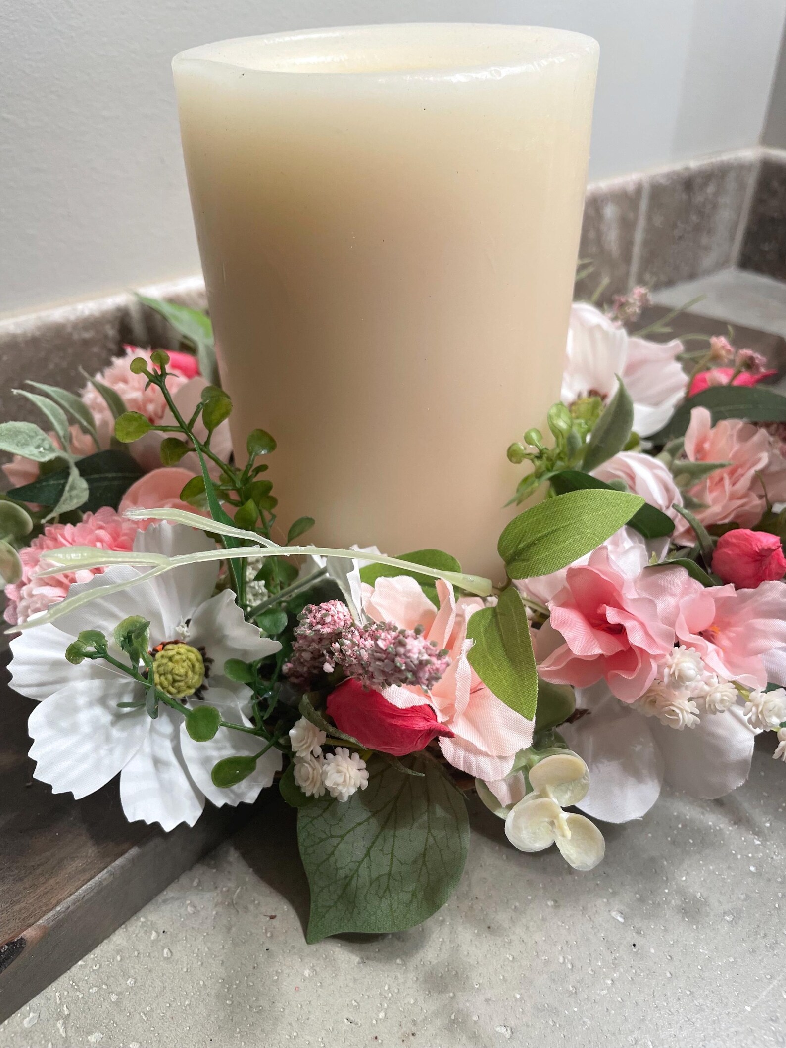 Spring Wildflower Candle Ring Spring Candle Ring Wildflower Candle Ring ...