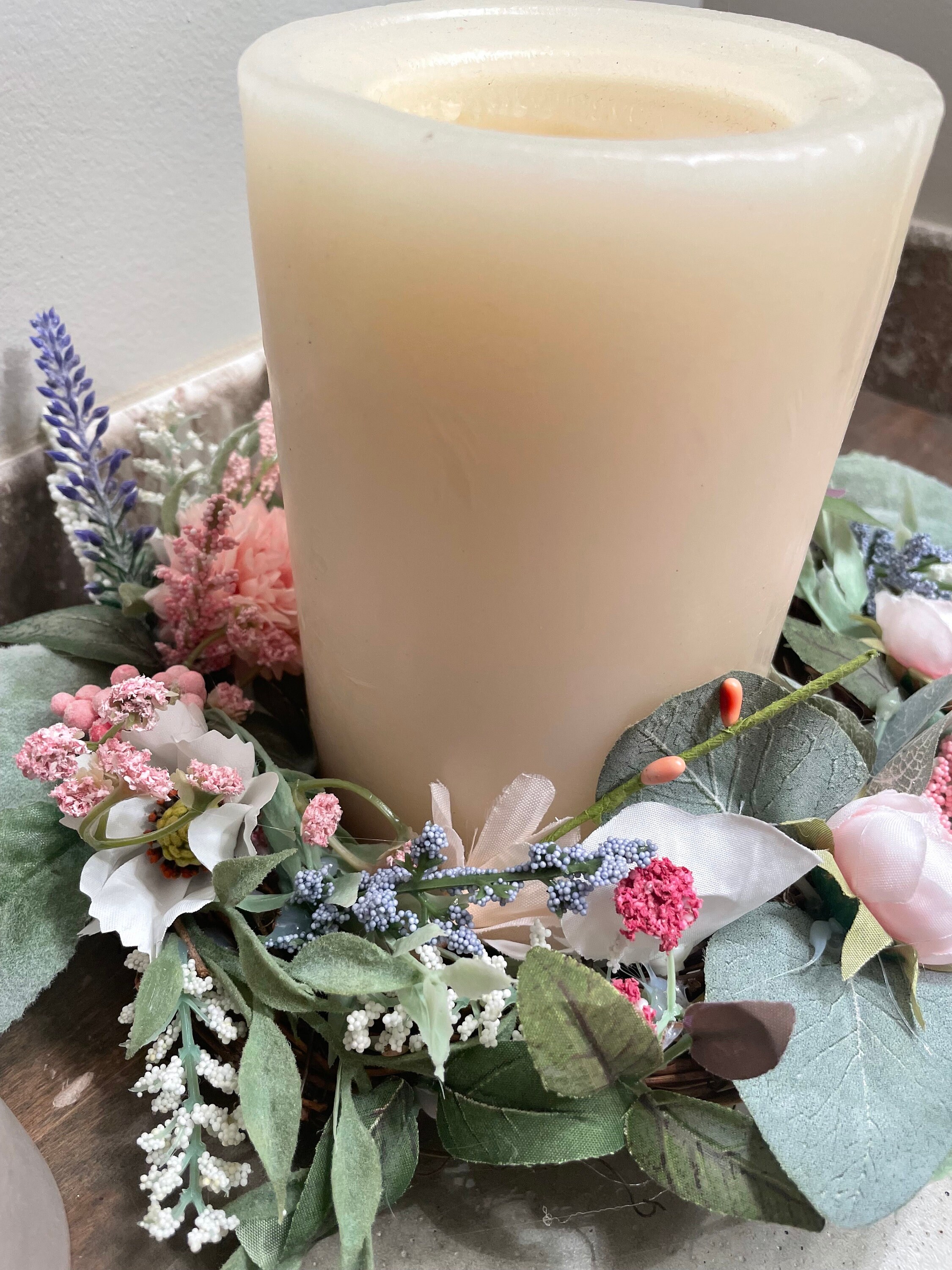 Spring Wildflower Candle Ring Spring Candle Ring Wildflower Candle Ring ...