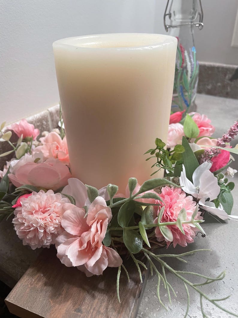 Spring Wildflower Candle Ring Spring Candle Ring Wildflower Candle Ring ...