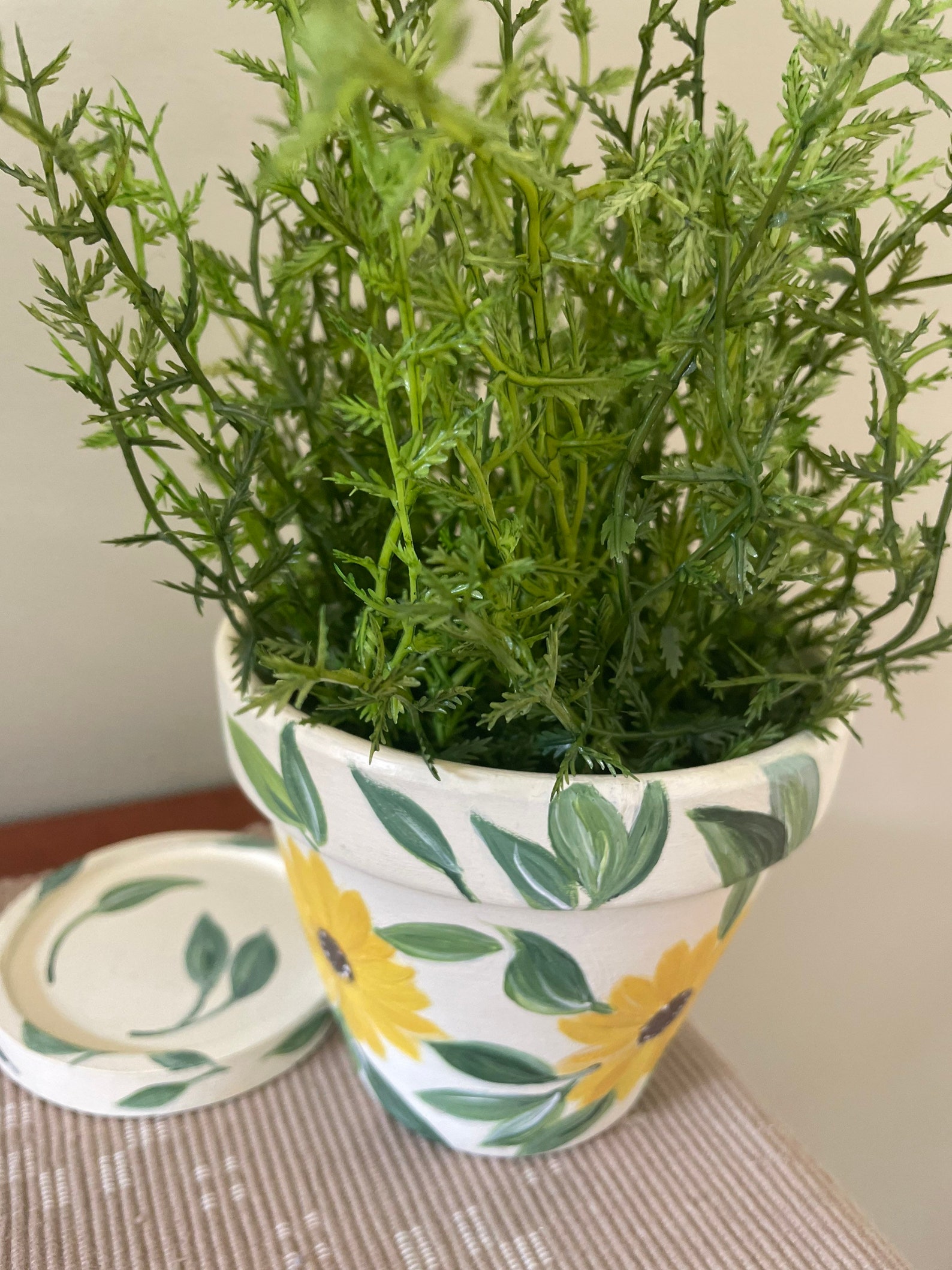 Hand Painted Daisy Pot Hand Painted Daisy Clay Pot Daisy Hand Painted ...