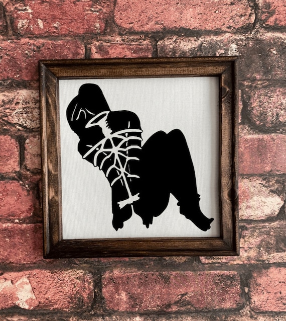 Shibari Inspired Bound Beauty in Rope Framed Canvas - Etsy