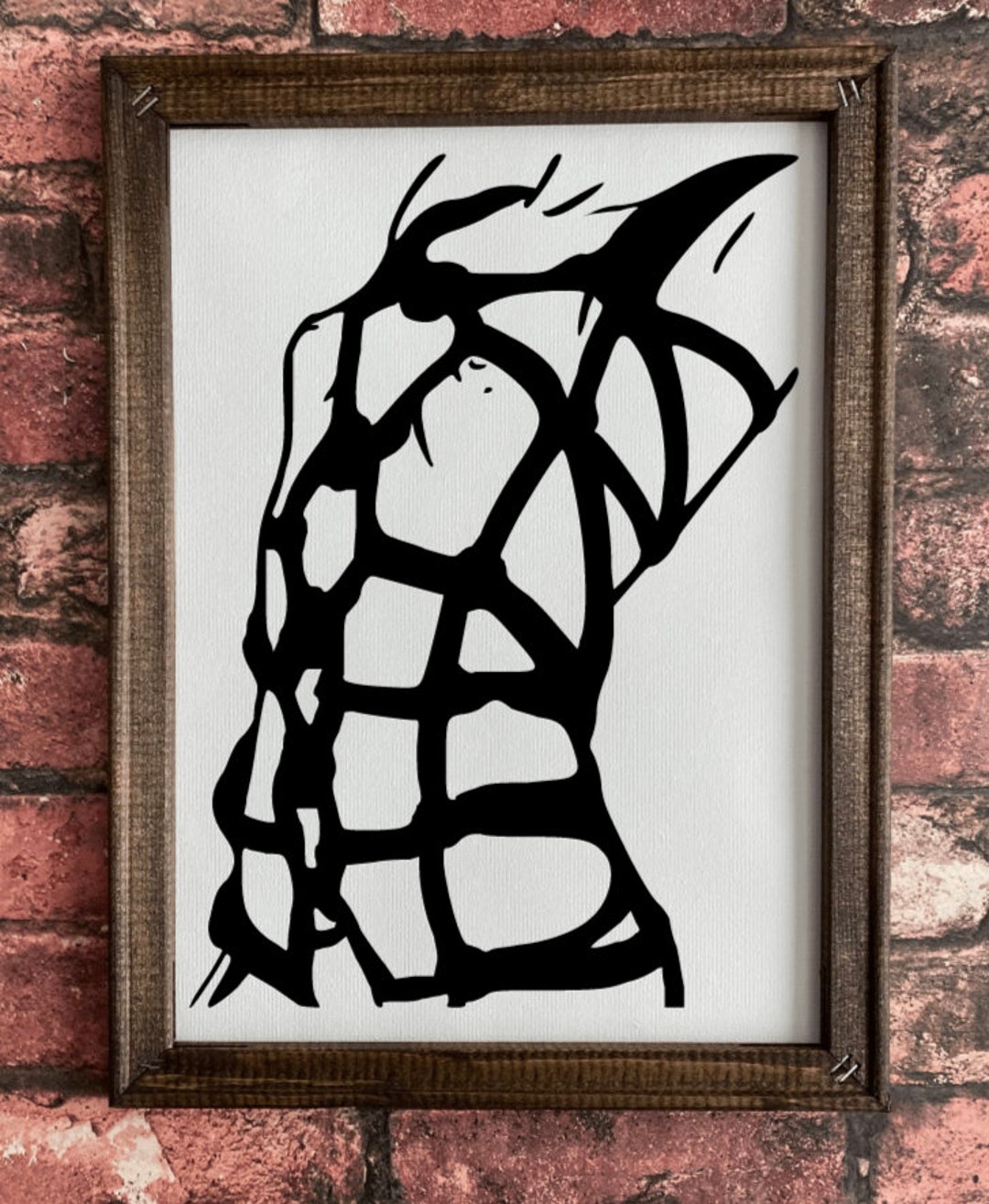 Shibari Inspired- Bound Beauty in Rope- Framed Canvas Lightweight ...