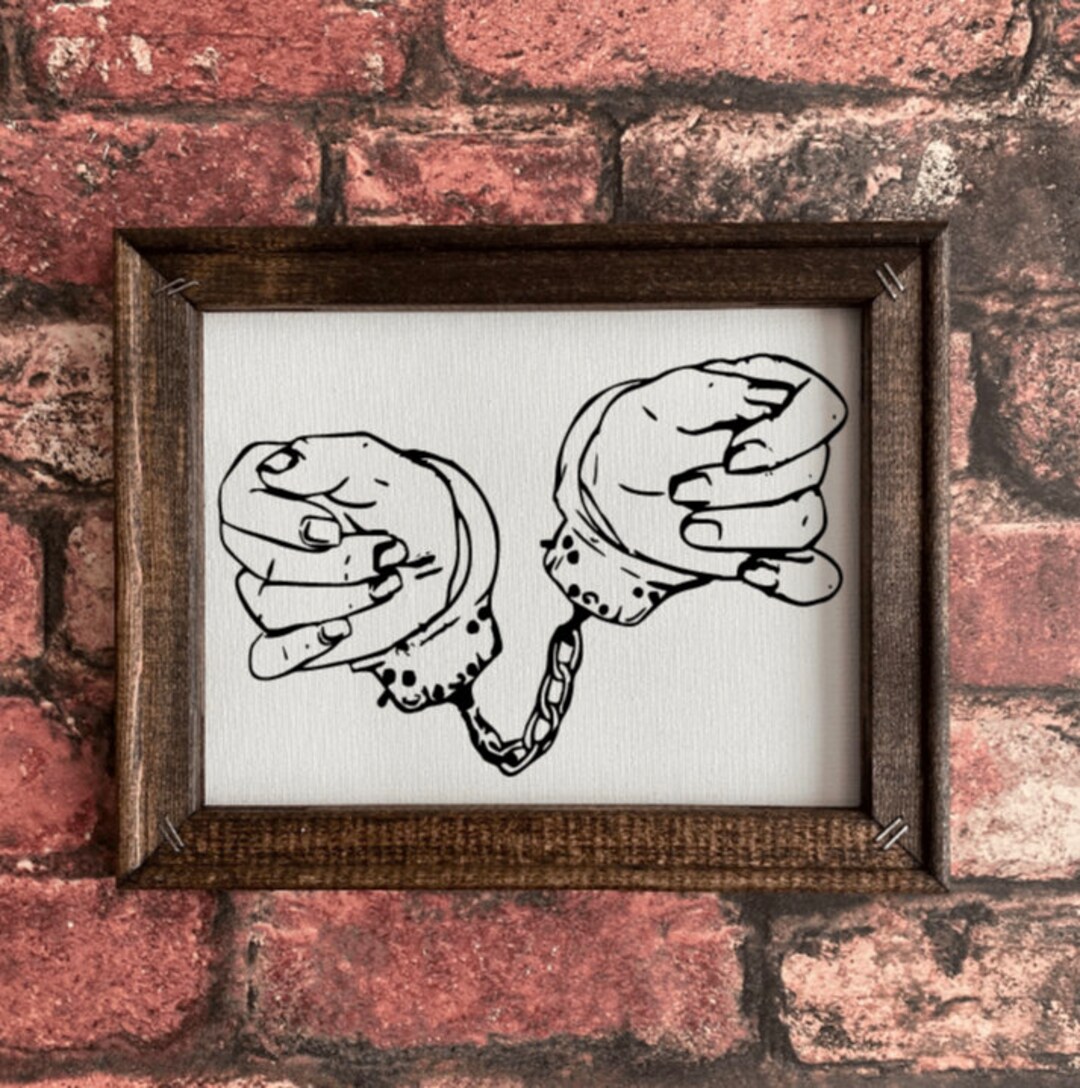 Restraint Handcuff Bound Hands Framed Canvas Lightweight - Etsy