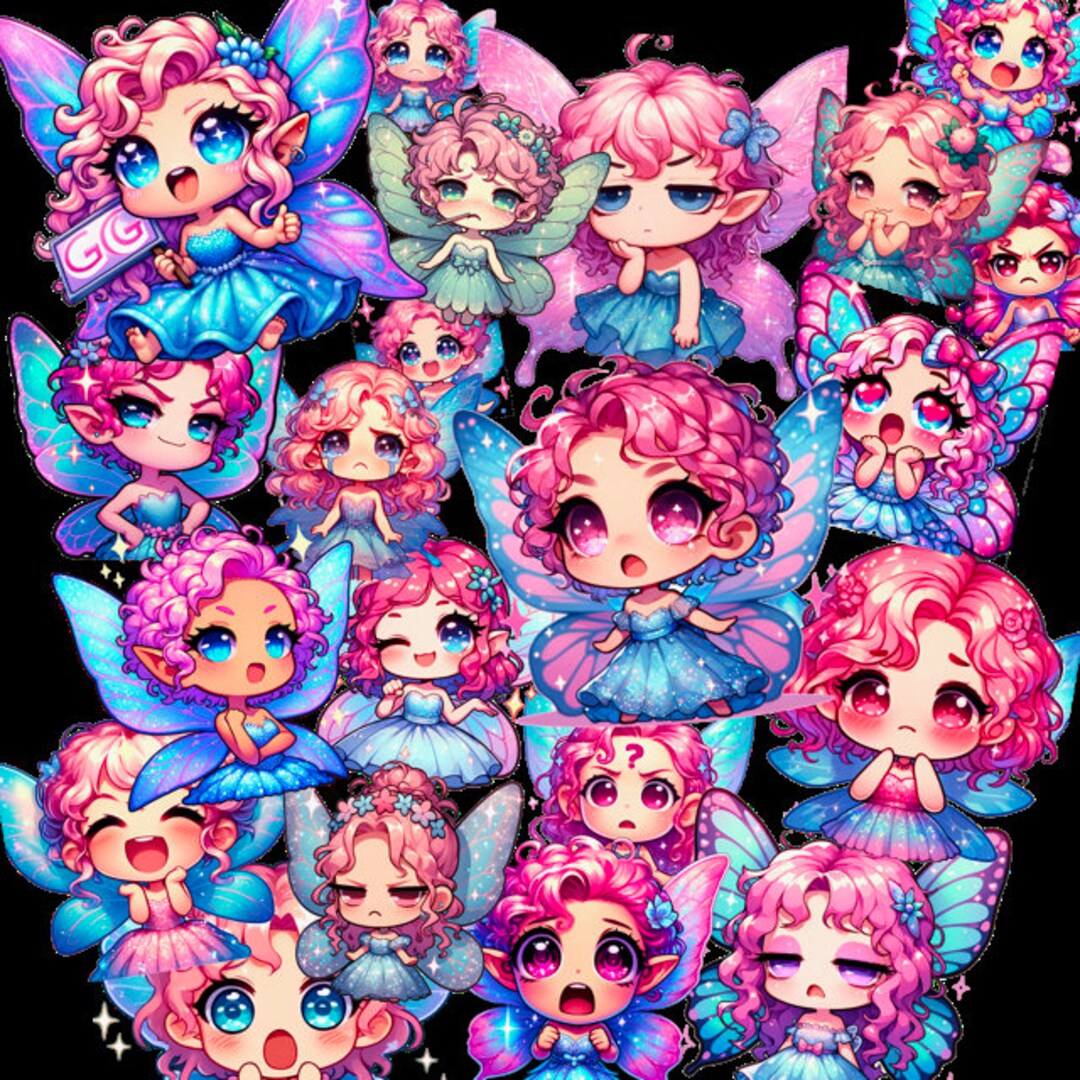 Whimsical Fairy 20 Emotes Collection - Etsy