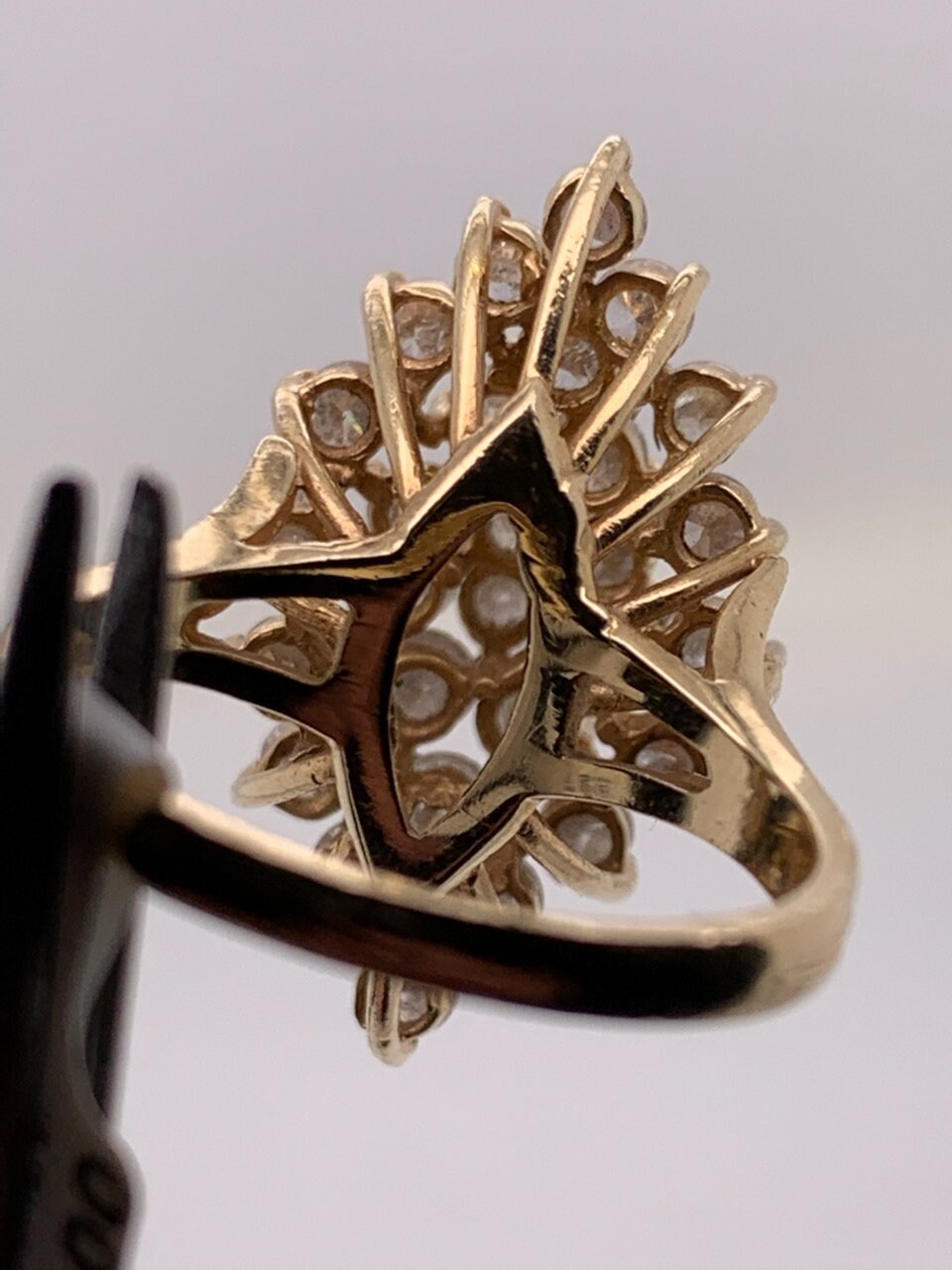 Vintage Diamond Ballerina Ring - Etsy