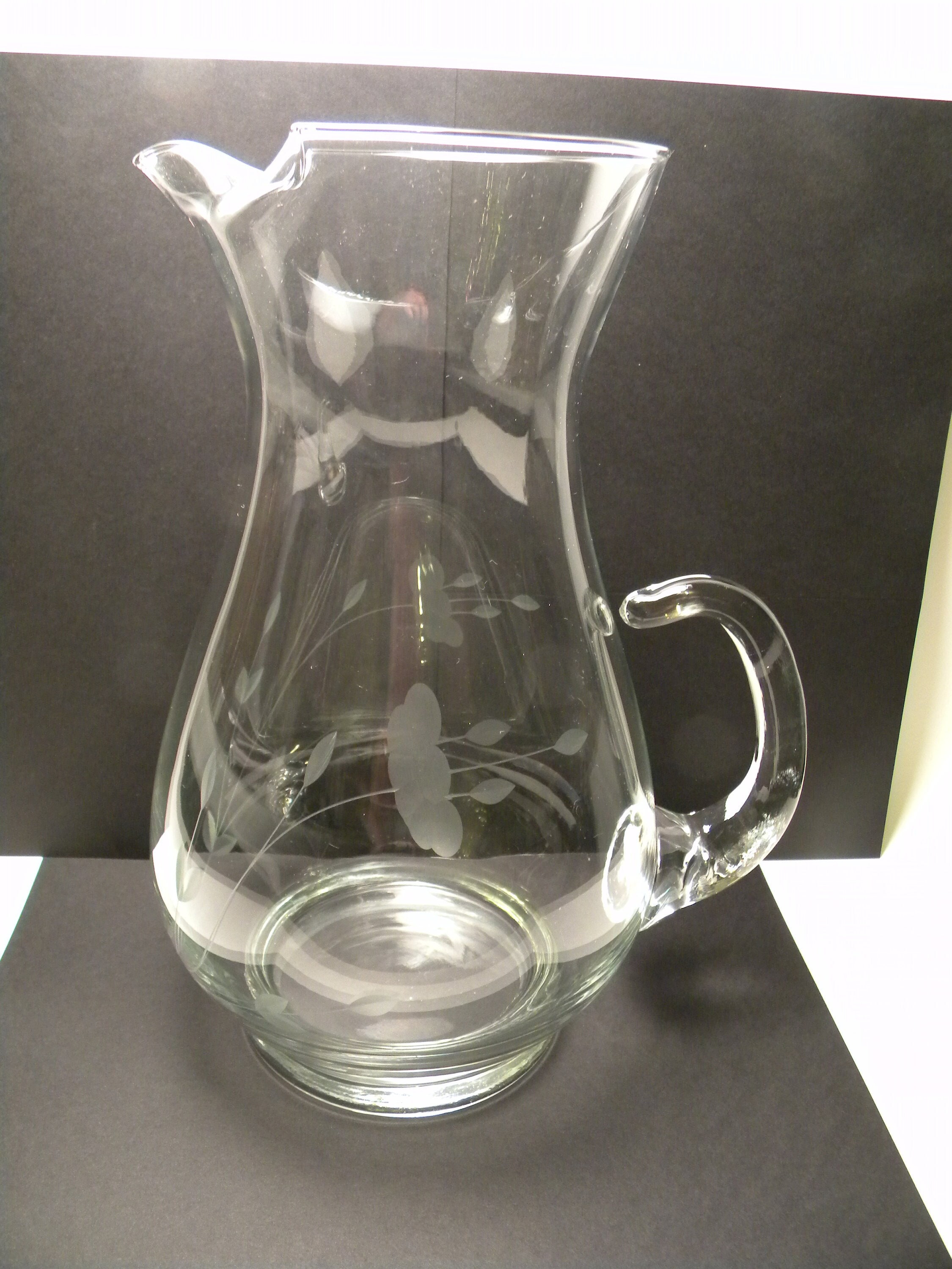 Princess House Etched Heritage Design 72 Oz Glass Pitcher - Etsy
