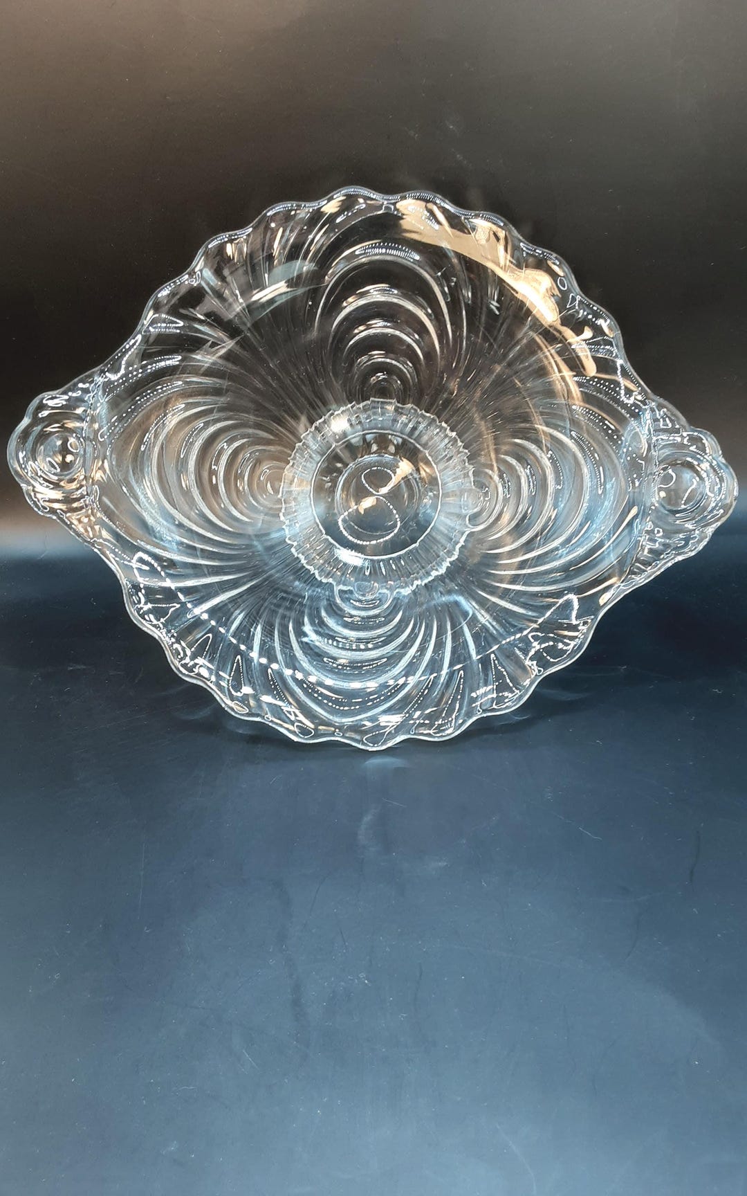 Vintage Cambridge Caprice Bowl With Handles and Footed Optics Design ...