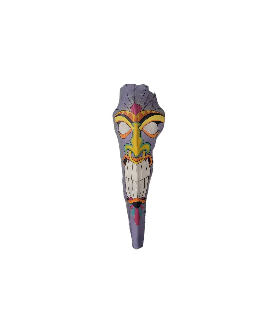 Coastal Graffiti Hand Painted Tiki Mask. Painted on Palm Tree Husk ...