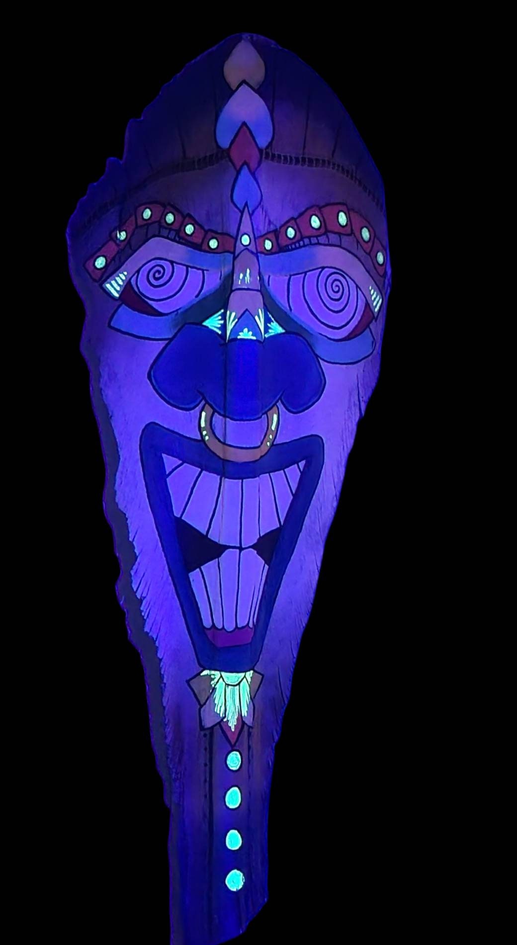 Coastal Graffiti Hand Painted Tiki Mask. Painted on Palm Tree Husk ...