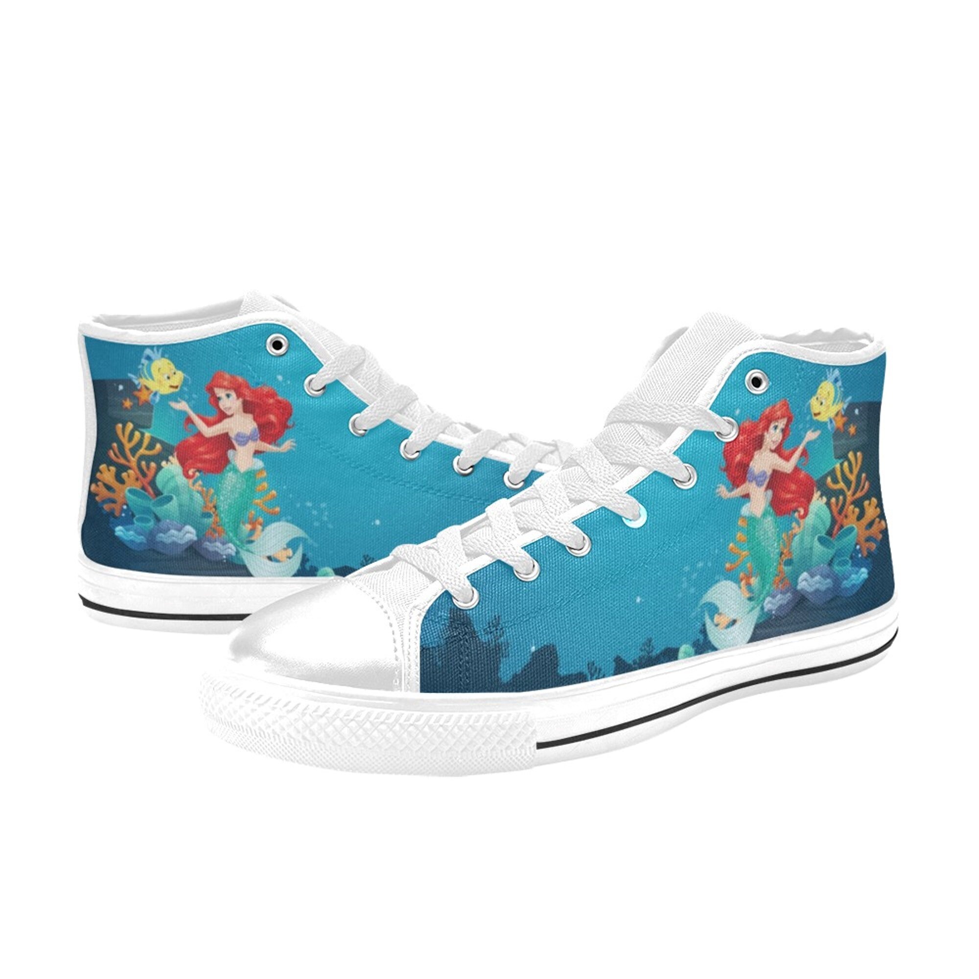 The Little Mermaid Unofficial Shoes High Sneakers sold by Sheba_Baby ...