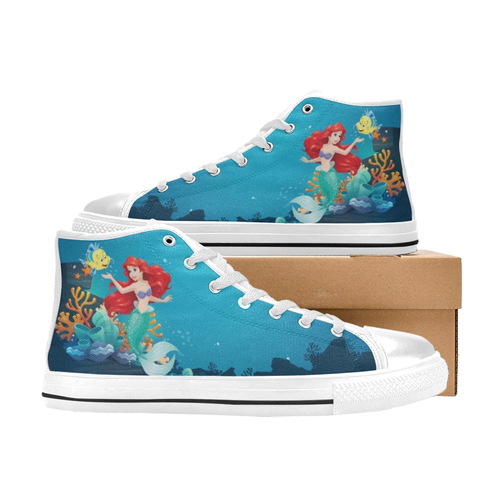 The Little Mermaid Unofficial Shoes High Sneakers sold by Sheba_Baby ...