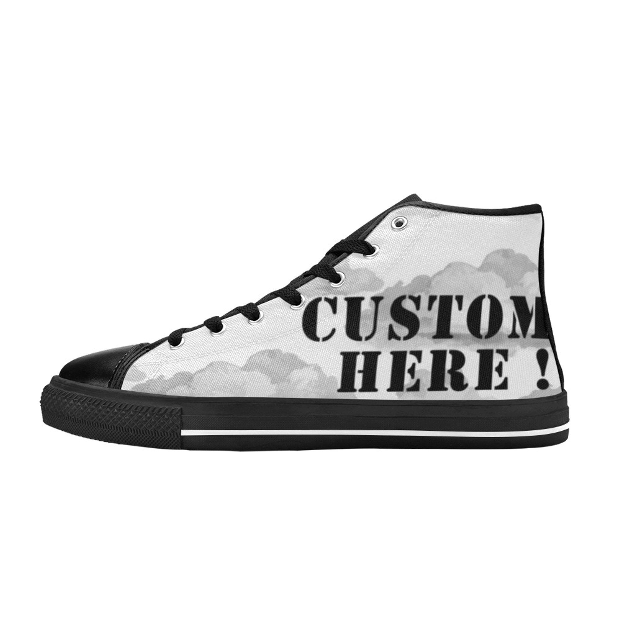 Custom Your Own Design Photo or Template High Top Shoes - Etsy