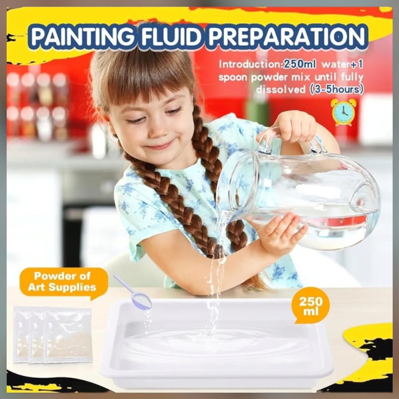 Water Marbling Paint Kit for Kid Ages 6-12 – DIY Marble Painting Craft ...