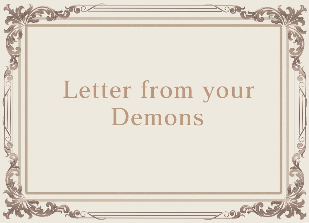 Messages From Your Demons - Etsy