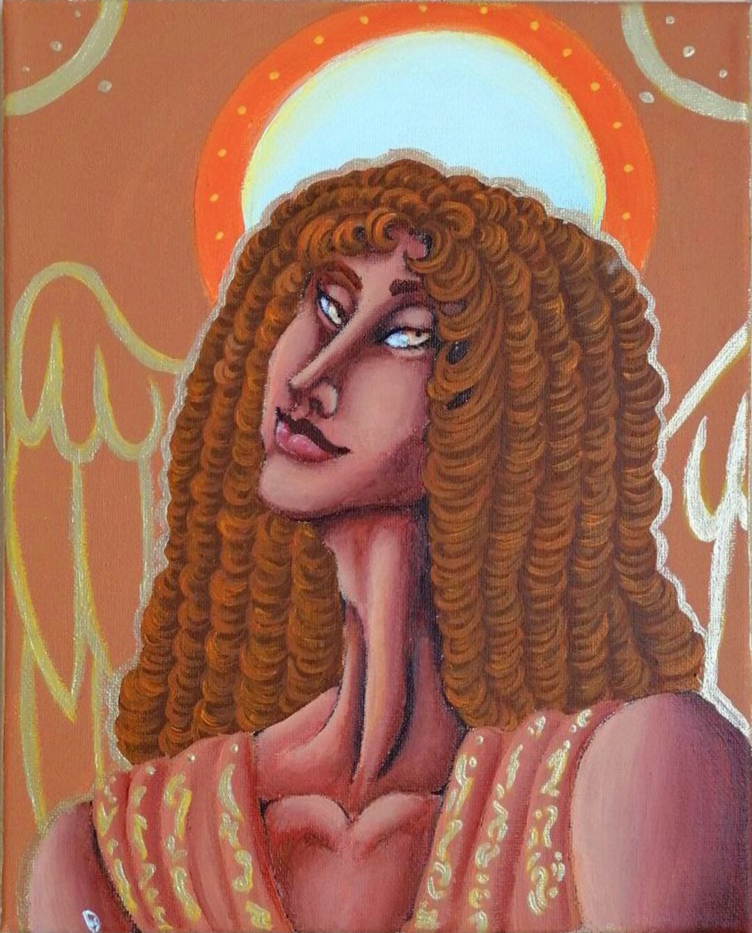 Archangel Gabriel Acrylic Painting - Etsy