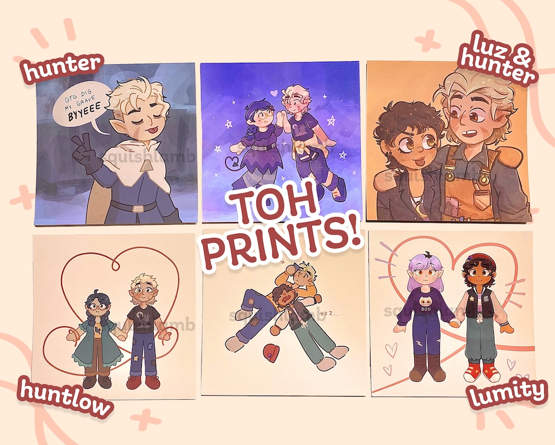 TOH Prints | Thick Matte Cardstock | Huntlow, Lumity, Luz, Hunter - Etsy