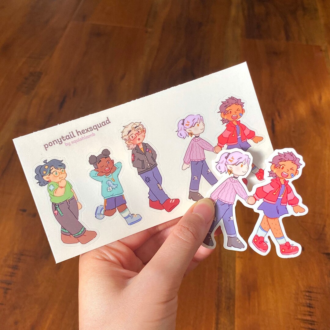 TOH Hexsquad Ponytails | Waterproof Vinyl Sticker & Sticker Sheet - Etsy
