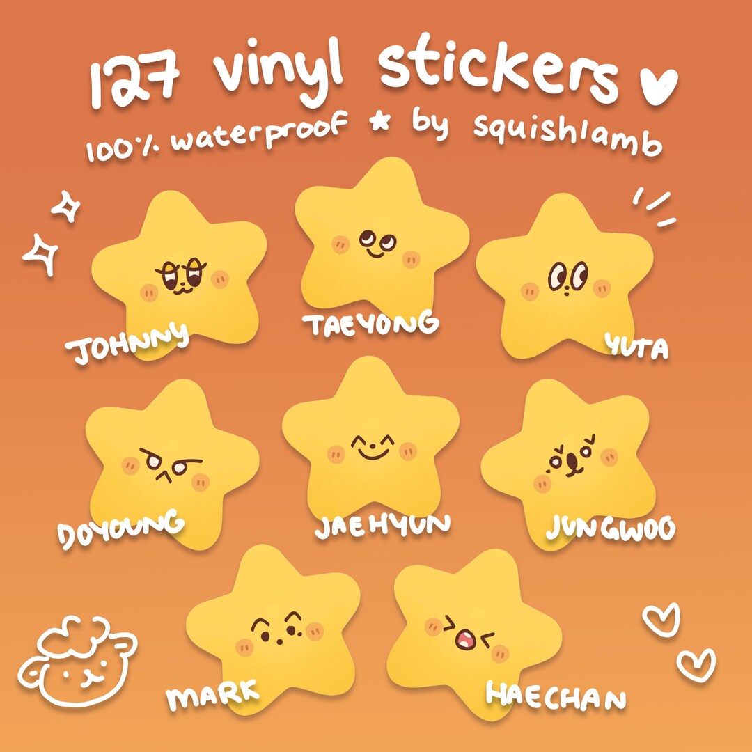 NCT 127 Starfish Stickers - Waterproof Matte Vinyl | the Unity, Stars ...