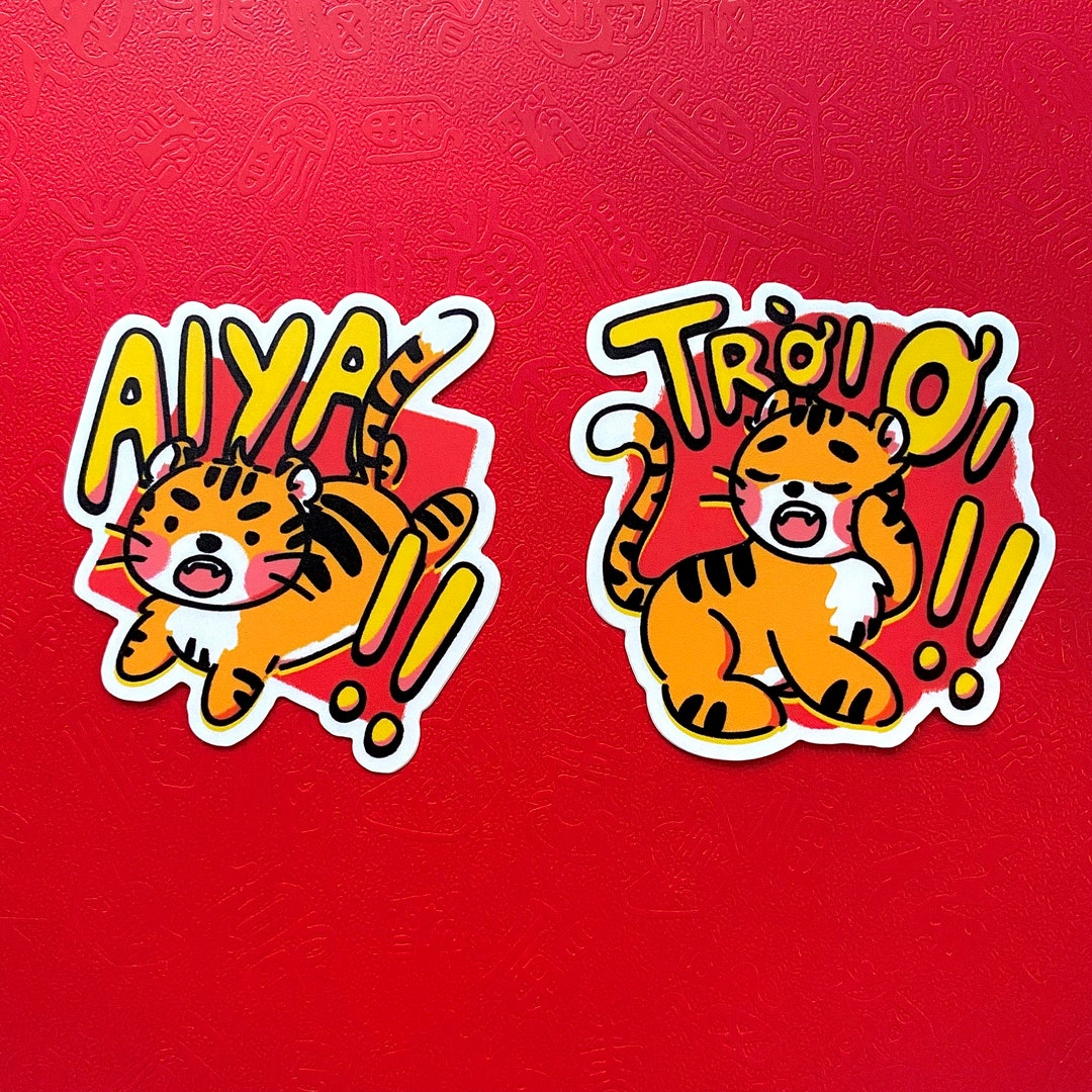 AIYA / TRỜI ƠI - Tigers | Large Waterproof Matte Vinyl Sticker Set ...