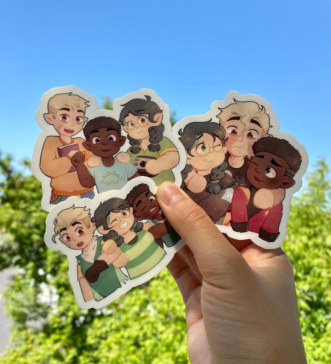 Emerald Trio Waterproof Matte Vinyl Sticker Set - Etsy