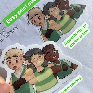 Emerald Trio Waterproof Matte Vinyl Sticker Set - Etsy