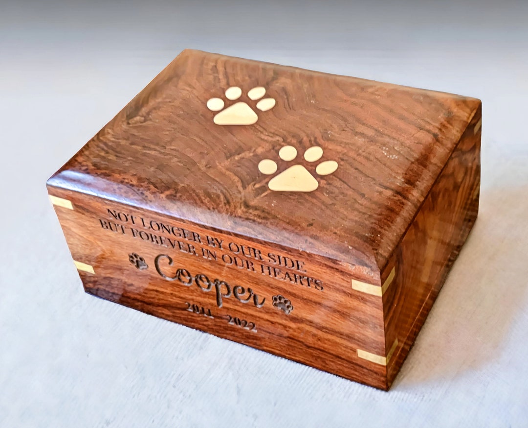 Personalized Wooden Pet Urn Handmade Remembrance Box for - Etsy