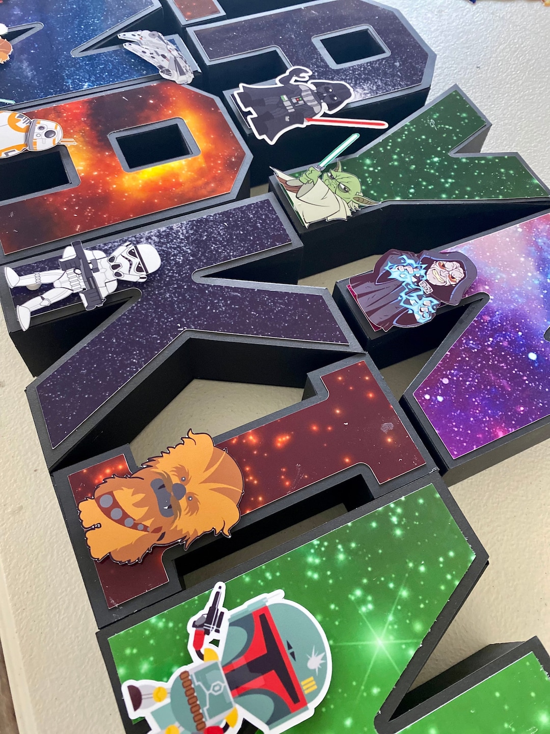Star Wars Inspired 3D Letters, Star Wars Theme, Star Wars Decor, Star ...