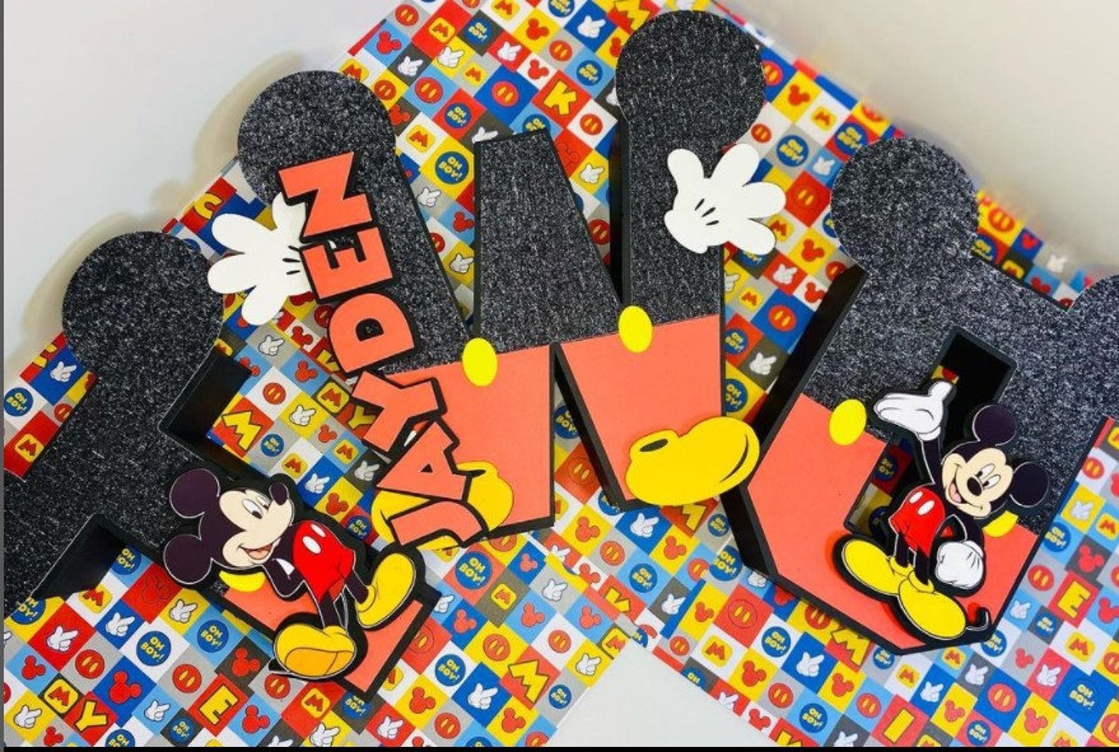 Mickey Mouse 3D Letters, Mickey Mouse First Birthday, Mickey Mouse ...