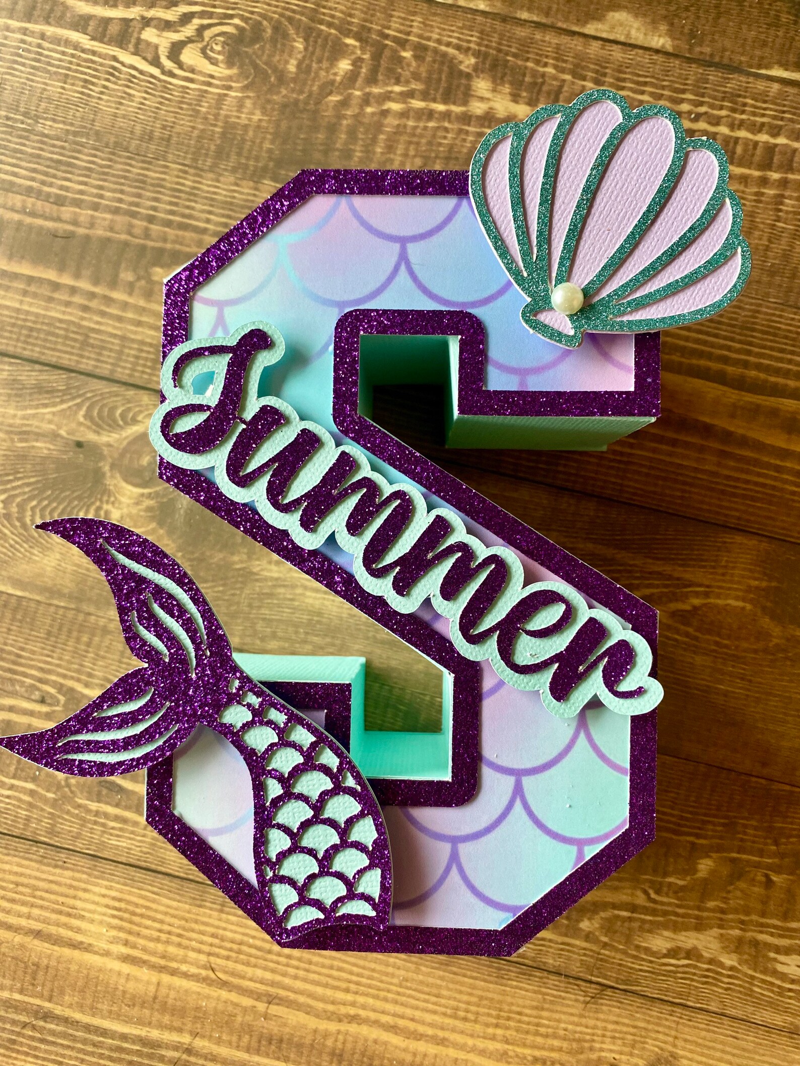 Mermaid 3d Letter Mermaid 3d Letters Mermaid Letter Mermaid - Etsy