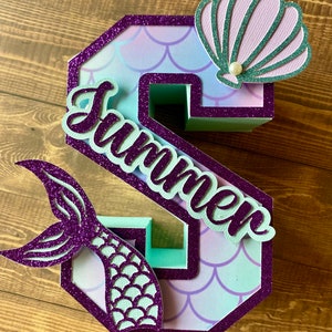 Mermaid 3d Letter, Mermaid 3d Letters, Mermaid Letter, Mermaid Letters ...