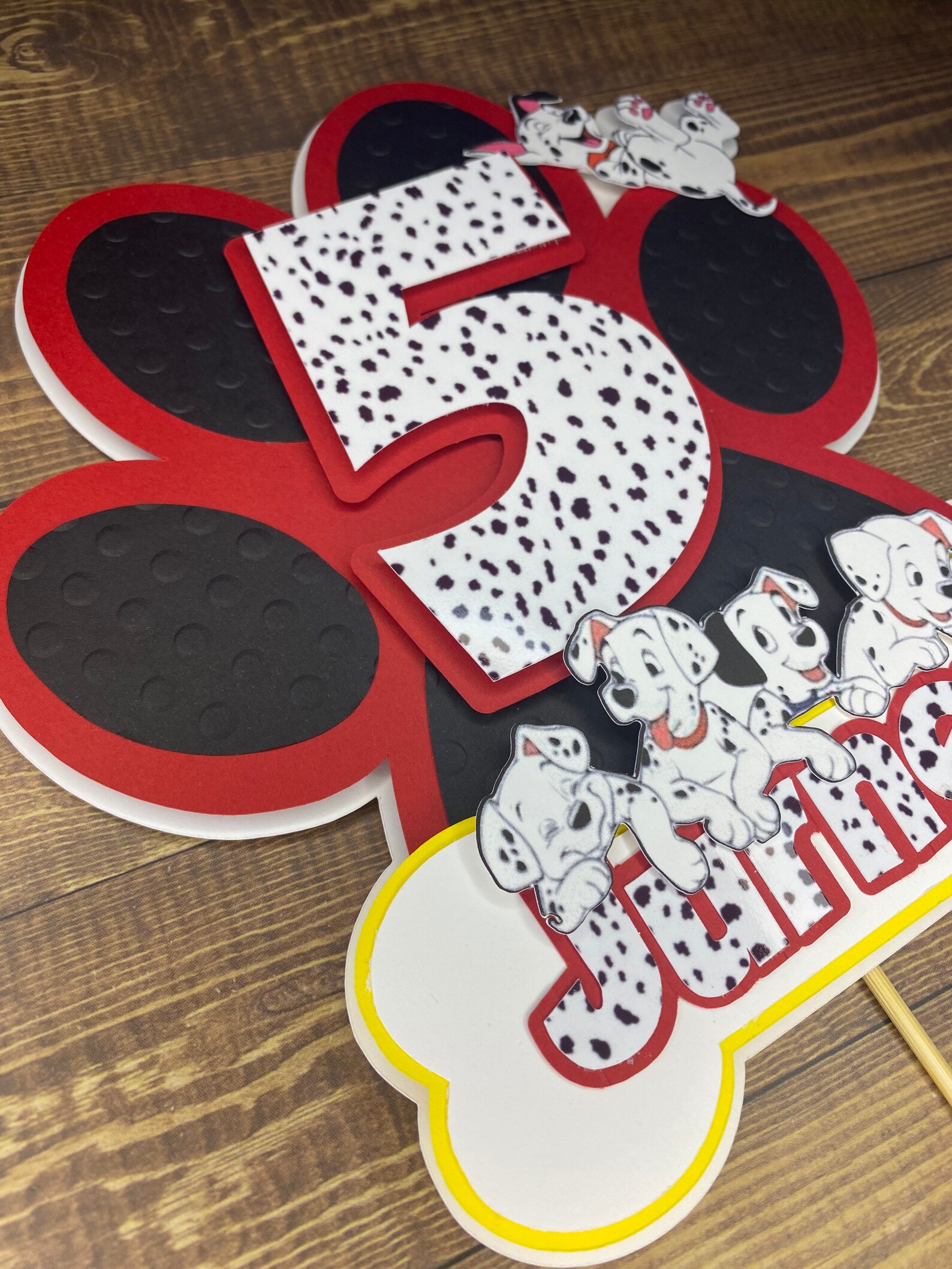 Birthday Cake Topper Puppy Cake Topper Dalmatian Cake | Etsy