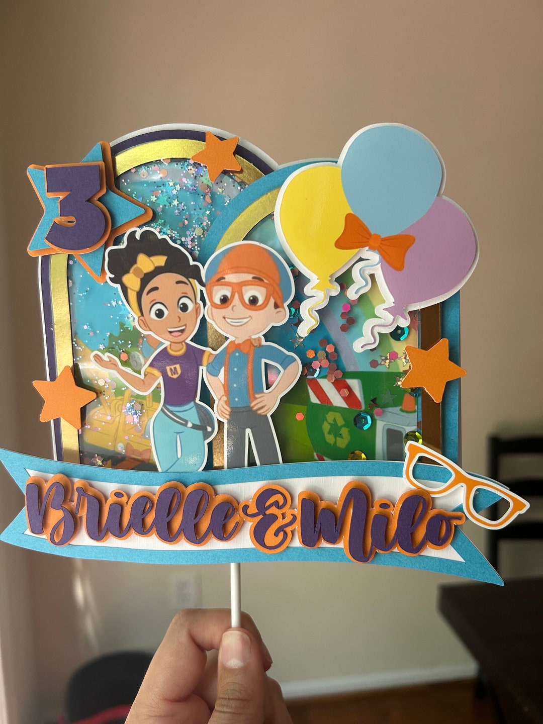 Blippi and Meekah Cake Topper, Meekah Party, Blippi Party, - Etsy