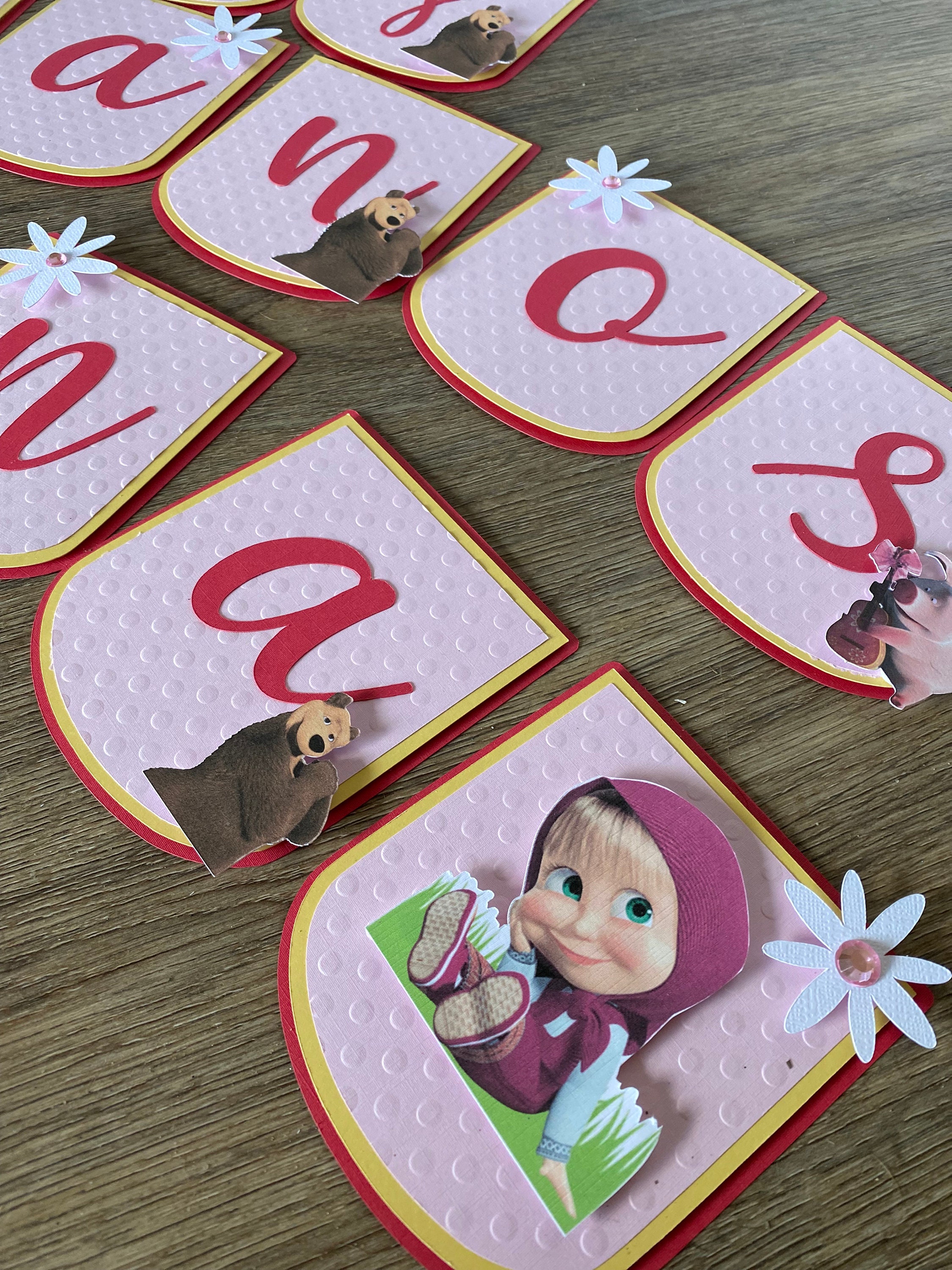Masha and Bear Cake Topper,masha and Bear Supplies,masha and Bear ...