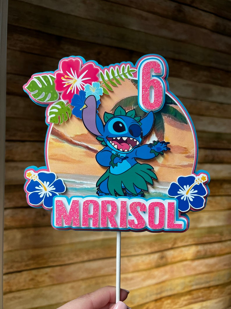 Stitch Cupcake Topper, Stitch Cake Topper, Party Decor Stitch, Stitch ...