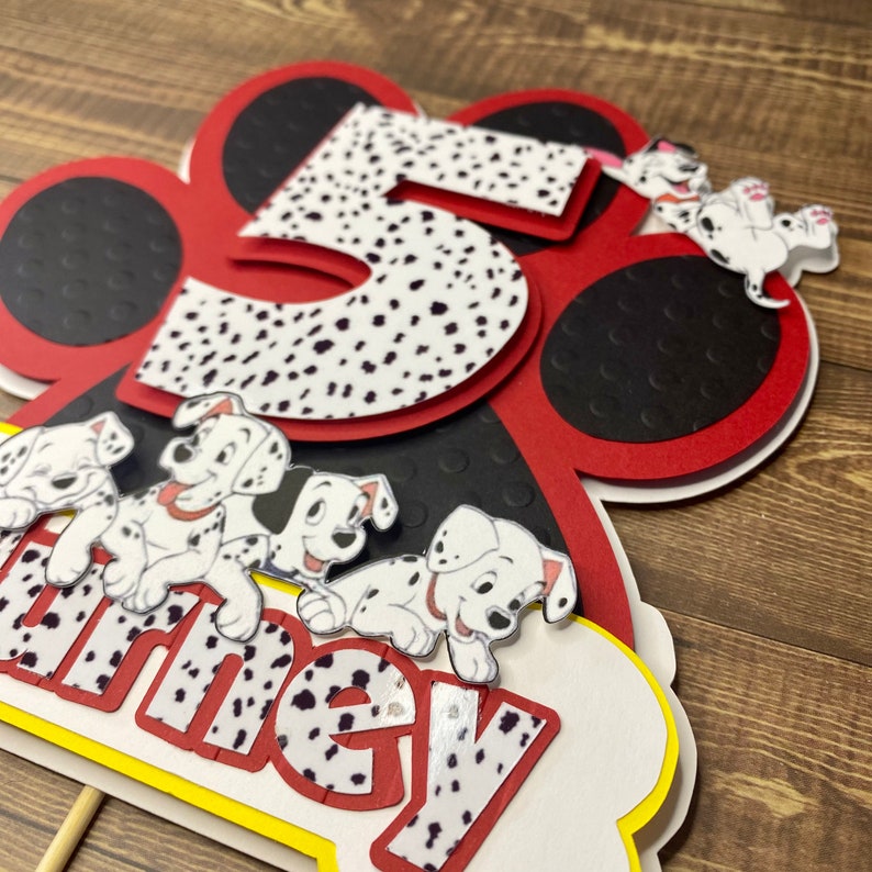Birthday Cake Topper Puppy Cake Topper Dalmatian Cake | Etsy