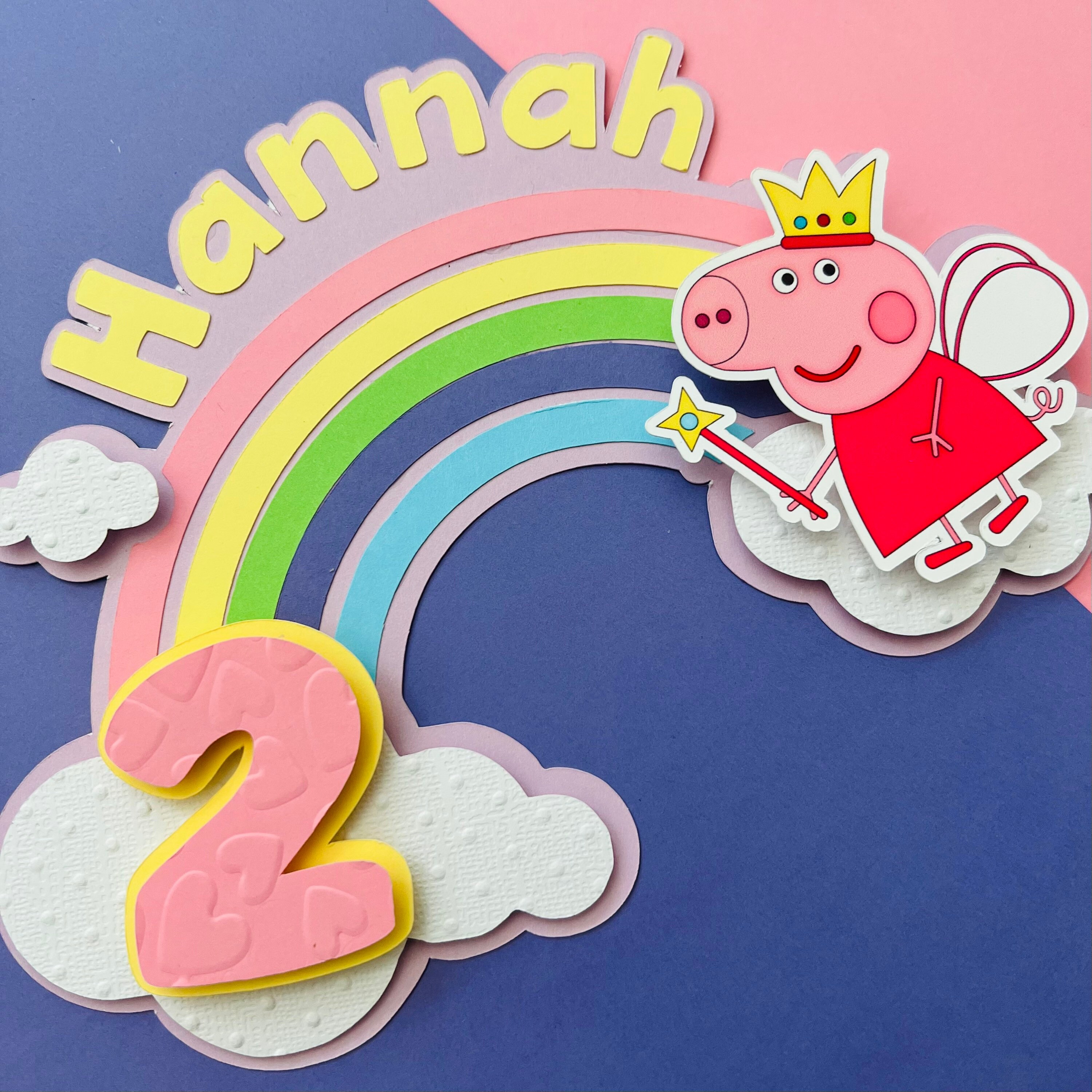 Peppa Pig Cake Topper Peppa Cake Topper Birthday Cake | Etsy Australia