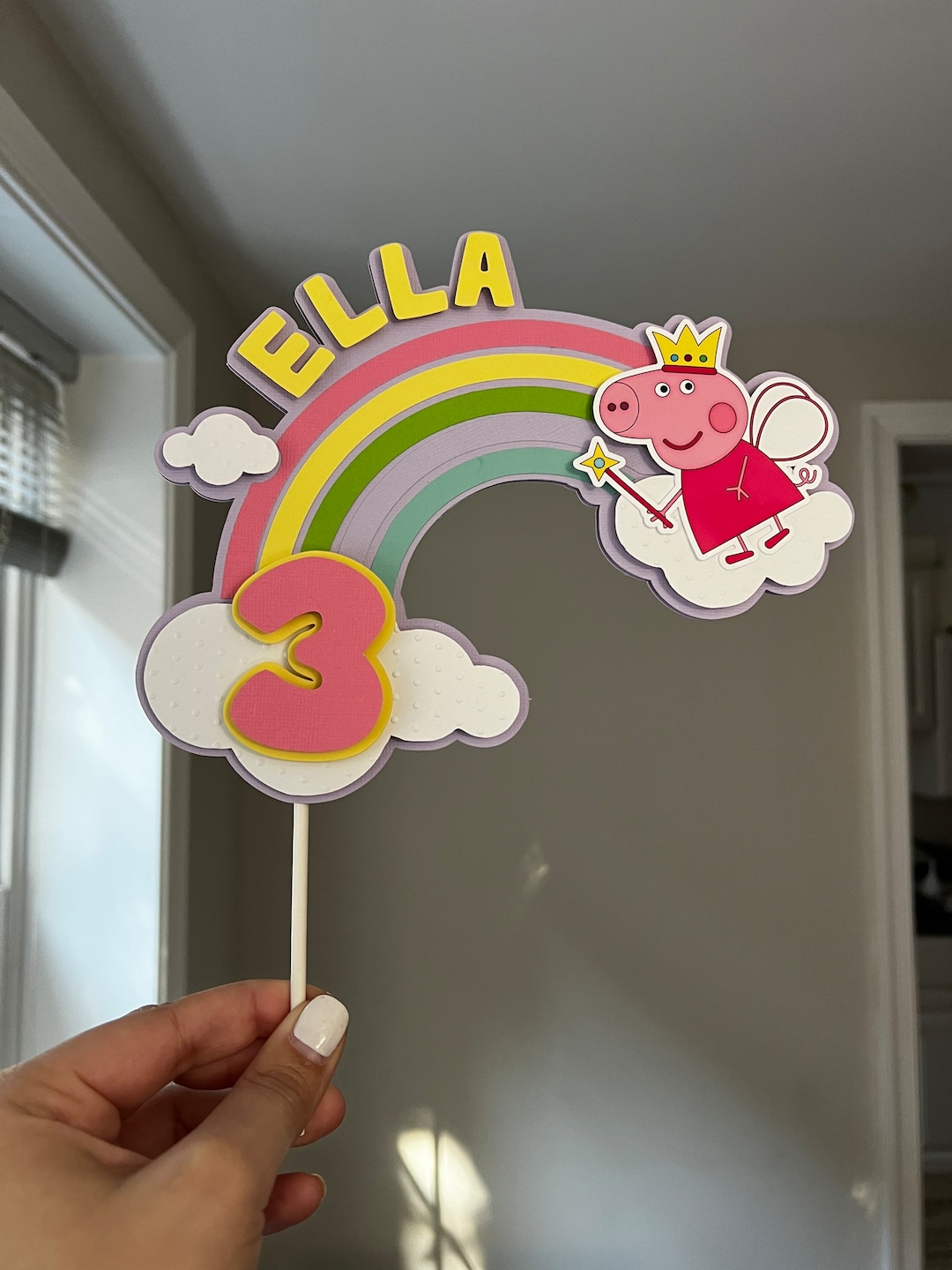 Peppa Pig Cake Topper, Peppa Cake Topper, Birthday Cake Topper, Cake ...