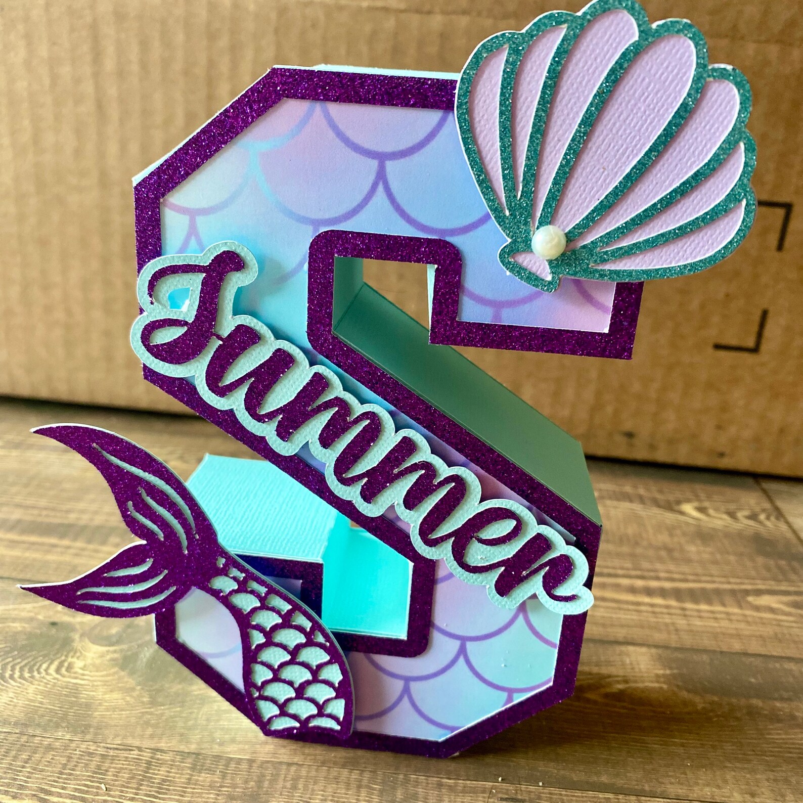 Mermaid 3d Letter Mermaid 3d Letters Mermaid Letter Mermaid - Etsy