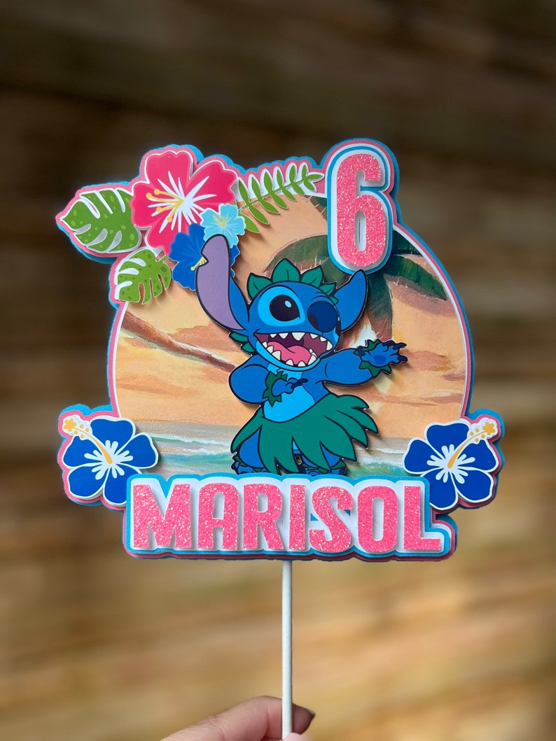 Stitch Cupcake Topper Stitch Cake Topper Party Decor Stitch - Etsy