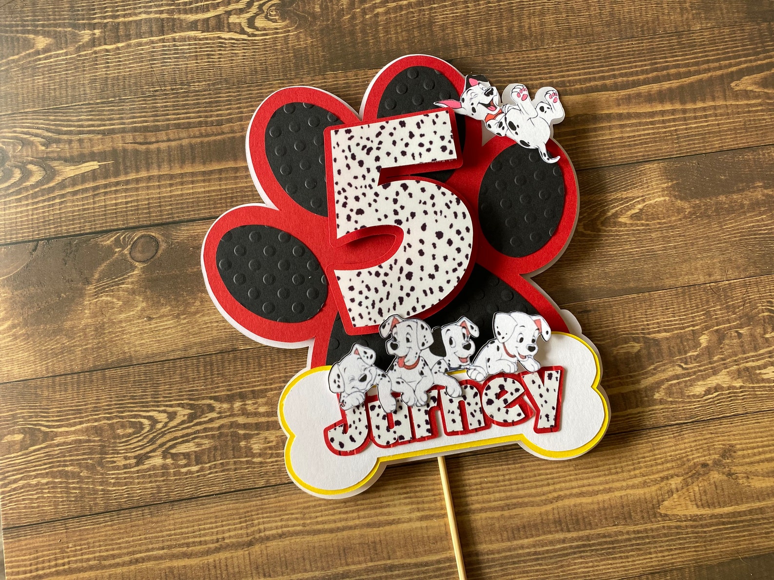 Birthday Cake Topper Puppy Cake Topper Dalmatian Cake | Etsy