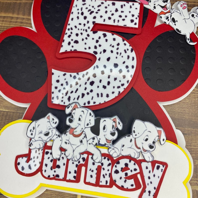 Birthday Cake Topper, Puppy Cake Topper, Dalmatian Cake Topper ...