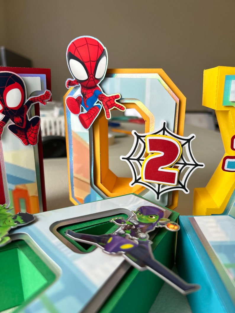 Spidey Party, Spidey 3D Letters, Spidey and His Amazing Friends Letters ...