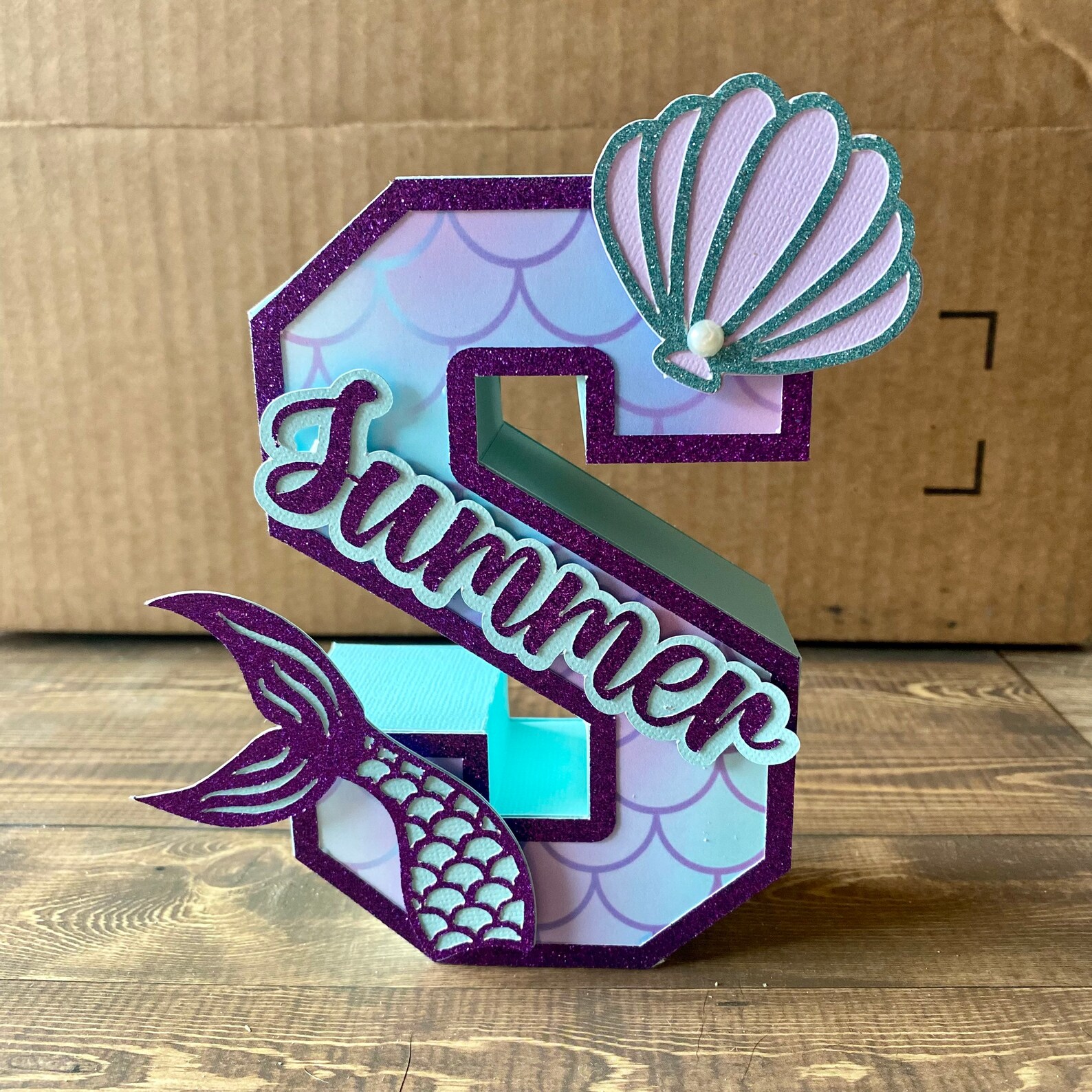 Mermaid 3d Letter Mermaid 3d Letters Mermaid Letter Mermaid - Etsy