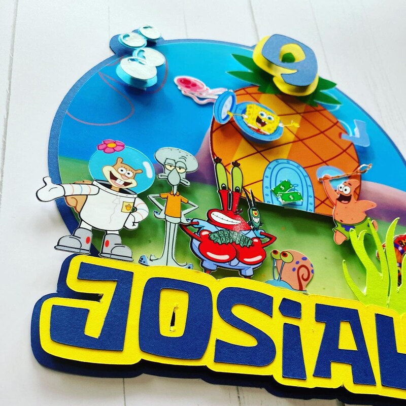 Spongebob Cake Topper - Etsy