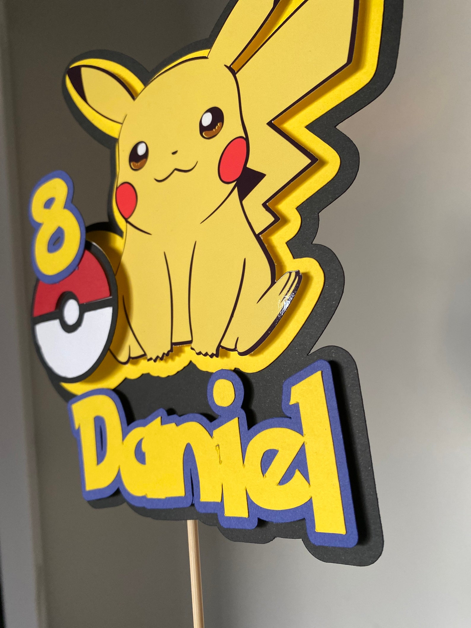 Pikachu Cake Pikachu Cake Topper Custom Pikachu Cake Topper - Etsy