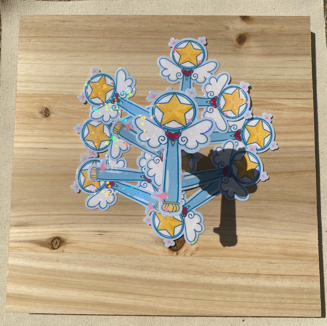 Holographic Glitter Magical Girl Inspired Star Moon and Heart Magical ...