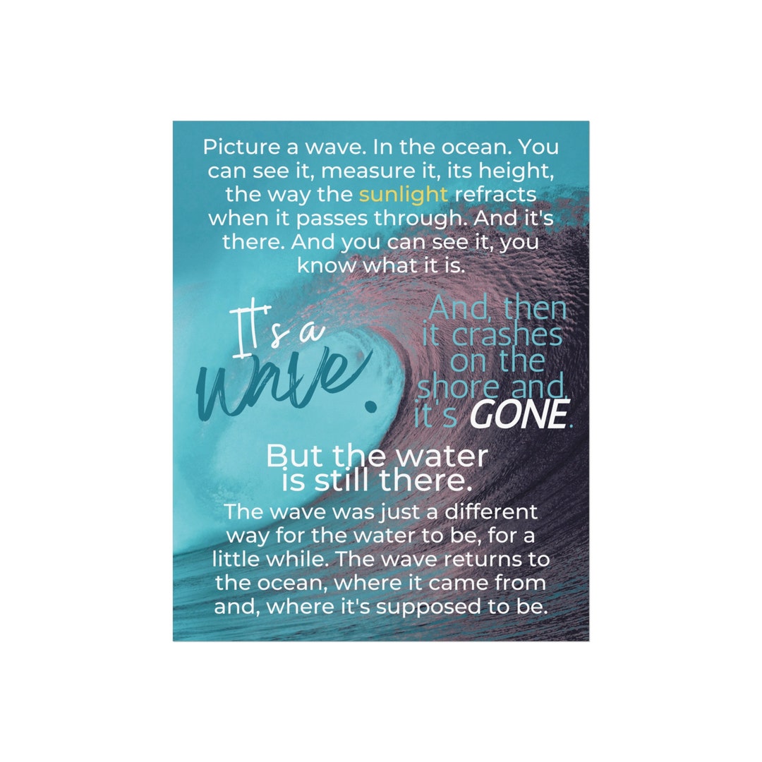 Fine Art Poster, the Wave, Inspired by the Good Place, TV Quotes, the ...
