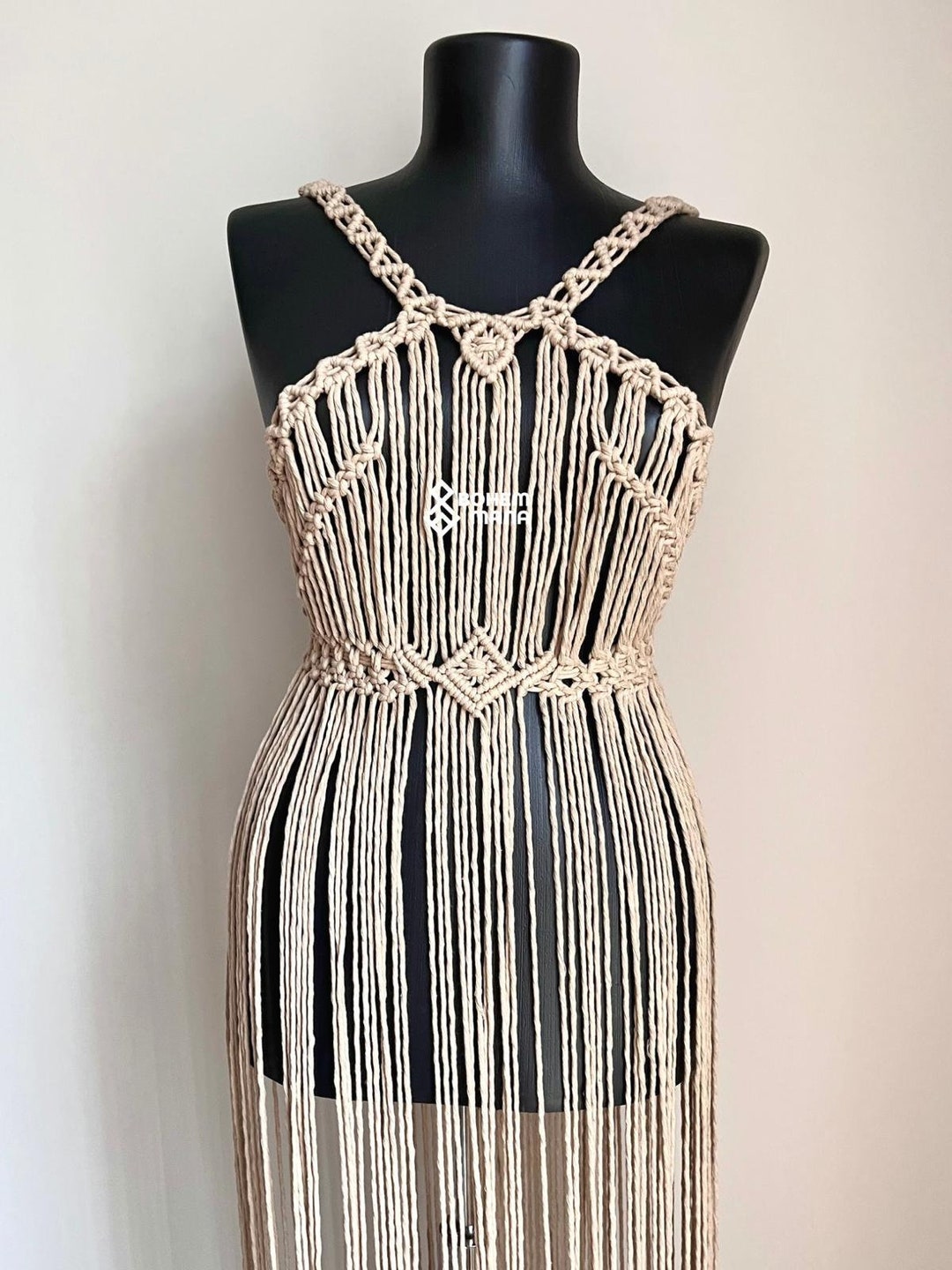 Bohemian Macrame Dress, Festival Clothing Woman, Rave Outfit, Festival ...