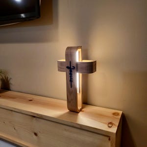 Wooden Cross | LED Wooden Cross Wall Decor | Christian Home Decor ...